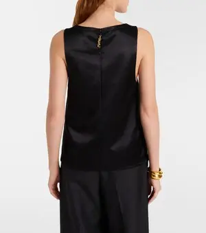 Saint Laurent Cassandre Satin Top
