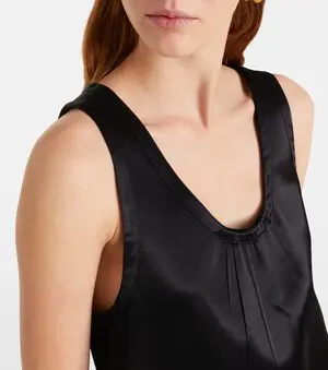 Saint Laurent Cassandre Satin Top