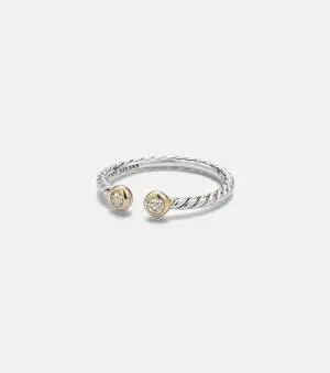 David Yurman Cable Ring With Diamonds - Silver