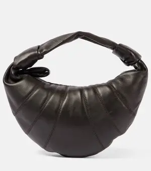 LEMAIRE Fortune Croissant Mini Leather Top-handle Bag - Brown