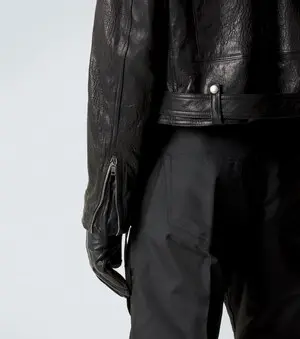 Rick Owens Dracubiker Belted Leather Jacket
