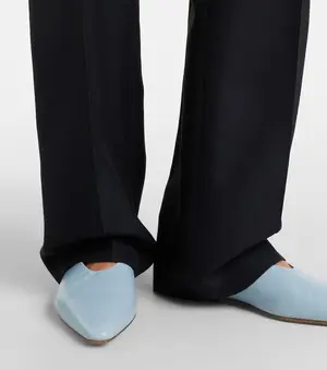 JIL SANDER Cutout Wool And Mohair Straight Pants - Black