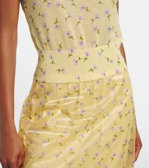 JIL SANDER Floral Cotton-blend Top
