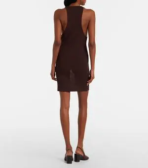 LEMAIRE Ribbed Crêpe Minidress