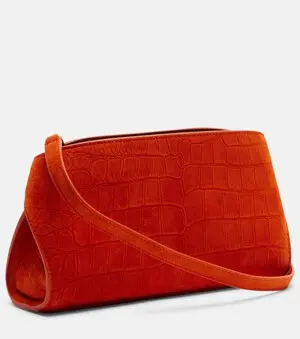 FERRAGAMO Hug Mini Suede Crossbody Bag - Orange