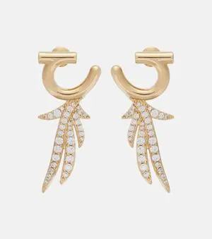 FERRAGAMO Crystal-embellished Earrings - Gold