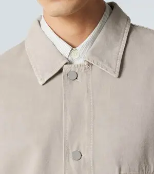 LEMAIRE Oversized Cotton Twill Overshirt - Grey