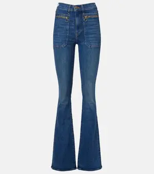 Veronica Beard Beverly Flared Jeans - Blue