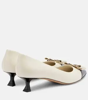 FERRAGAMO Zelma Bow-detail Leather Pumps