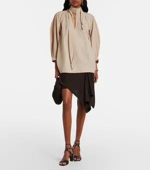 LEMAIRE Cross Leather Sandals - Brown