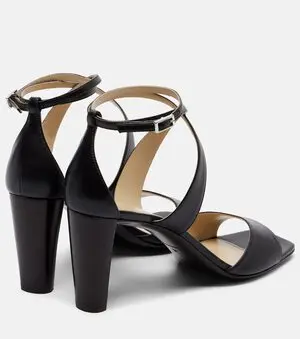 LEMAIRE Cross Leather Sandals - Brown
