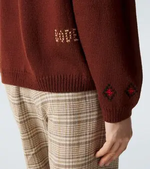 BODE Scottie Embroidered Wool Sweater