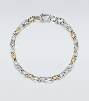David Yurman Dy Madison® Sterling And 18kt Gold Chain Bracelet - Silver