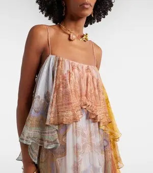 Zimmermann Como Paisley Silk-blend Maxi Dress