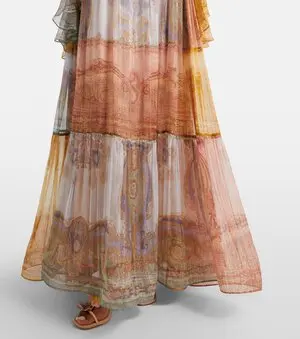 Zimmermann Como Paisley Silk-blend Maxi Dress