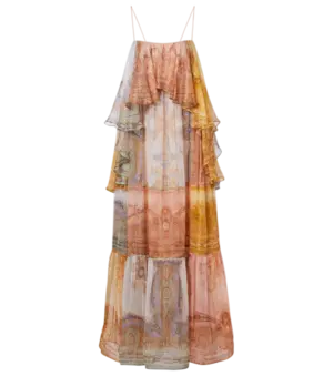 Zimmermann Como Paisley Silk-blend Maxi Dress - Multicoloured