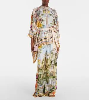 Camilla Printed Wide-leg Pants