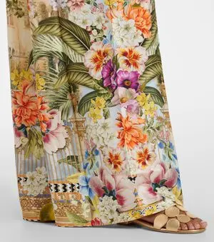 Camilla Printed Wide-leg Pants
