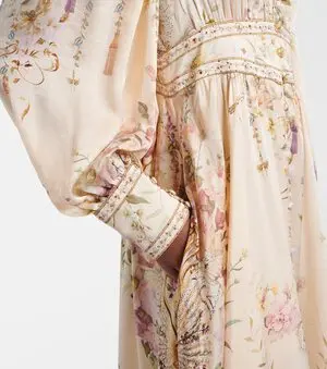 Camilla Embellished Printed Silk Maxi Dress - Multicoloured