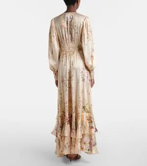 Camilla Embellished Printed Silk Maxi Dress - Multicoloured