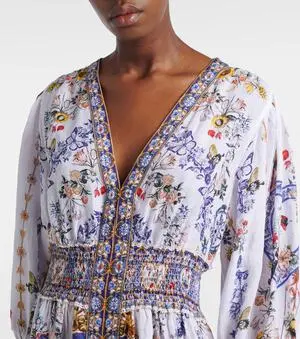 Camilla Printed Linen Maxi Dress