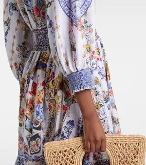 Camilla Printed Linen Maxi Dress