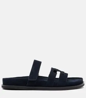 Tory Burch Ines Suede Slides - Blue