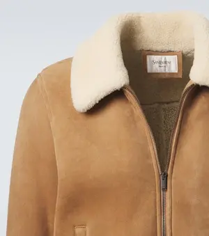 Saint Laurent Shearling-lined Suede Jacket