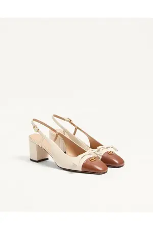 Valentino Garavani Valet Du Roi Kidskin Slingback Pumps - Red