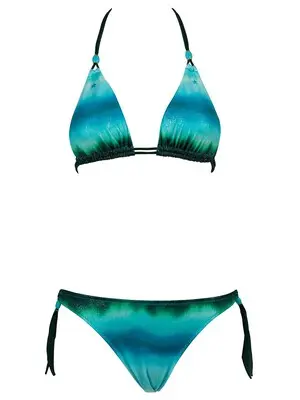 PIN-UP STARS Glitter Triangle Bikini - Blue
