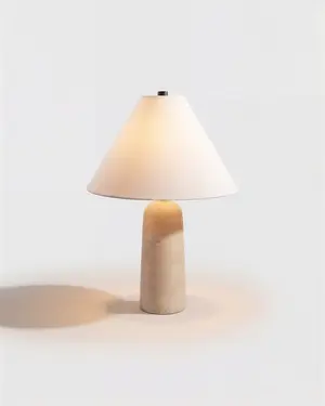 Quince Travertine Table Lamp