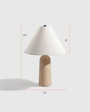 Quince Travertine Table Lamp
