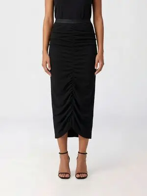 Valentino Garavani Draped Viscose Pencil Skirt - Black