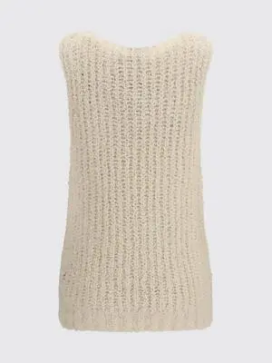 Balmain Knit Top Sleeveless Crewneck - Natural