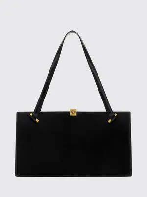 Versace Severine Smooth Calfskin Shoulder Bag - Black