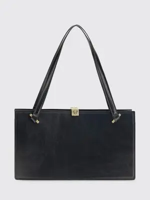 Versace Severine Smooth Calfskin Shoulder Bag - Black