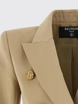 Balmain Double-breasted Cotton Blazer - Beige
