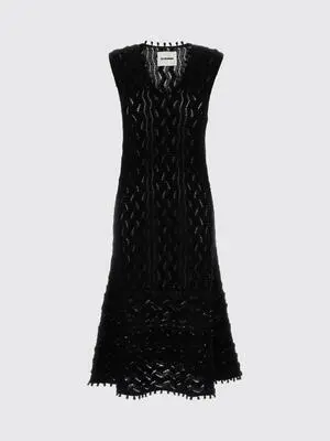JIL SANDER Perforated Cotton Knit Dress