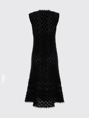 JIL SANDER Perforated Cotton Knit Dress