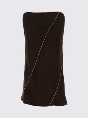 JIL SANDER Sleeveless V-neck Embellished Top - Violet