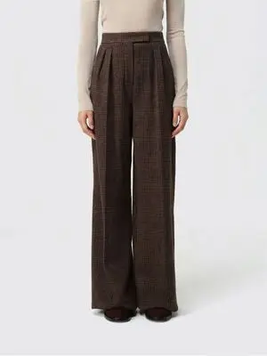 Max Mara Tailored Wide-leg Plaid Trousers - Dark