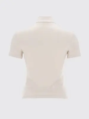 Alexander Wang Stretch Viscose Cropped Top With Zip - Ivory