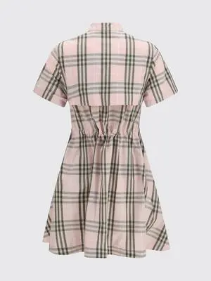 Burberry Check Cotton Chemisier Mini Dress - Pink
