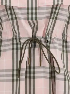 Burberry Check Cotton Chemisier Mini Dress - Pink