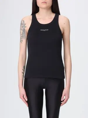 Maison Kitsuné Ribbed Logo Tank Top - Black