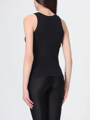 Maison Kitsuné Ribbed Logo Tank Top - Black