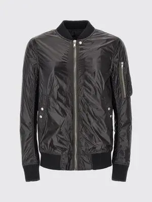 Rick Owens Shiny Crinkled Nylon Bomber Jacket