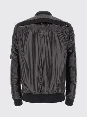 Rick Owens Shiny Crinkled Nylon Bomber Jacket