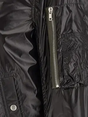 Rick Owens Shiny Crinkled Nylon Bomber Jacket