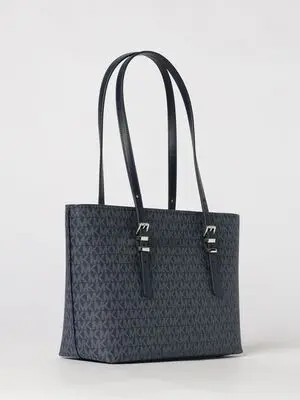 Michael Kors Quinn Monogram Coated Cotton Shoulder Bag